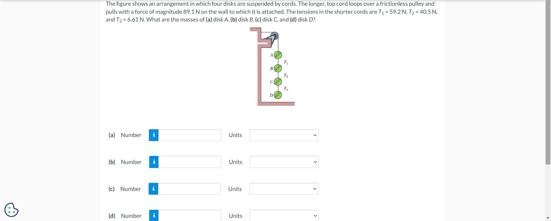 Solved The figure shows an arrangement in which four disks | Chegg.com