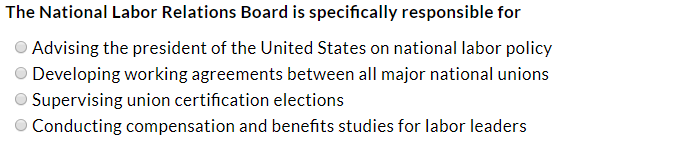 Solved The National Labor Relations Board is specifically | Chegg.com