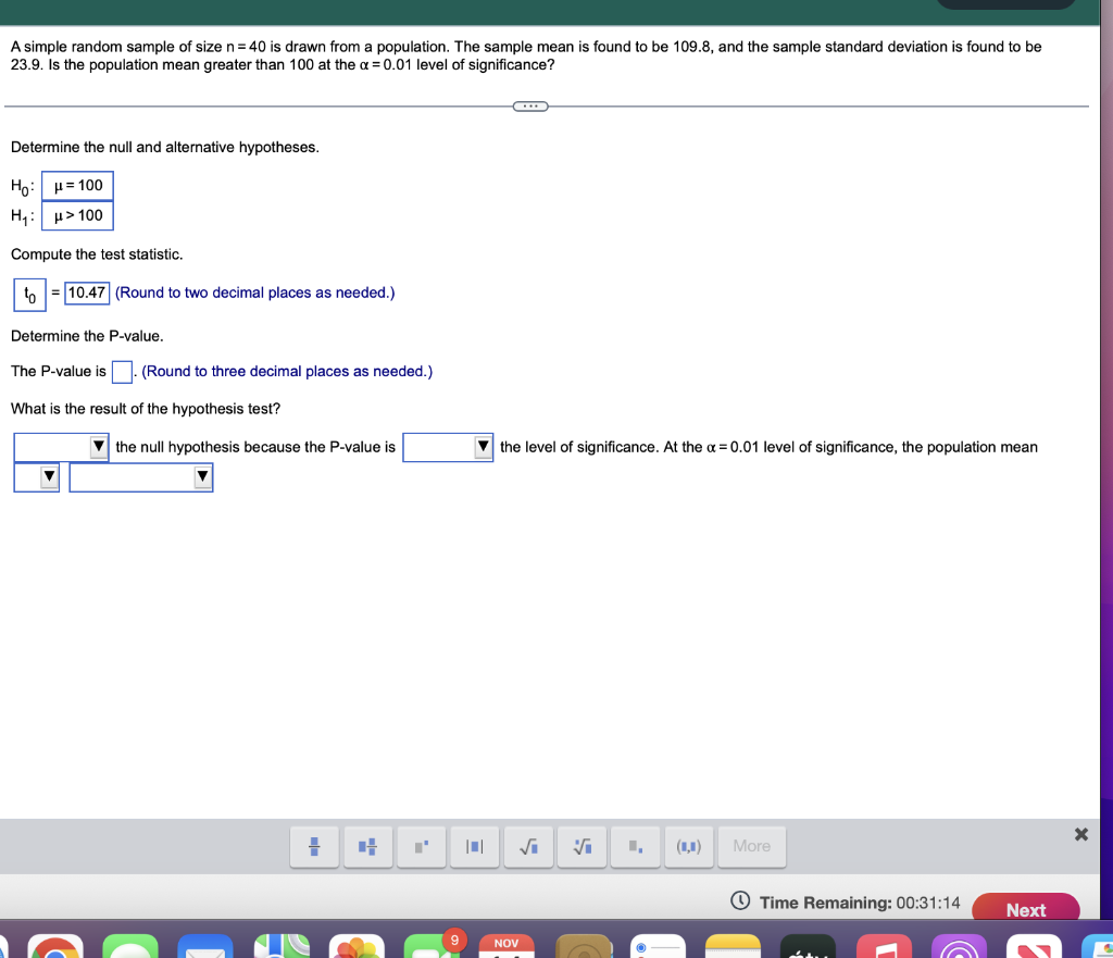 Solved A simple random sample of size n=40 is drawn from a | Chegg.com