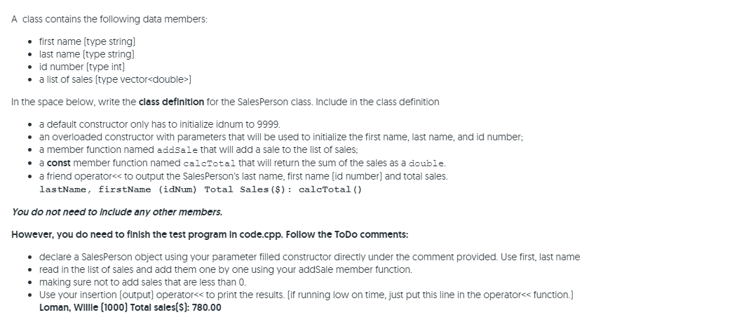 Solved given code: cout first | Chegg.com