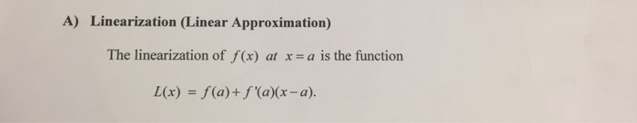 Solved 3, a) b) Find the linearization of f(x) = sin x at x | Chegg.com