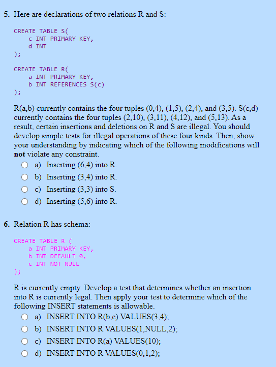 Solved 1. Suppose relation R(a,b,c) has the following | Chegg.com