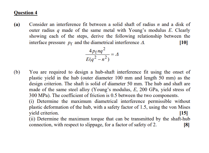 Solved Can You Please answer this Question 4 B\\n(a) | Chegg.com