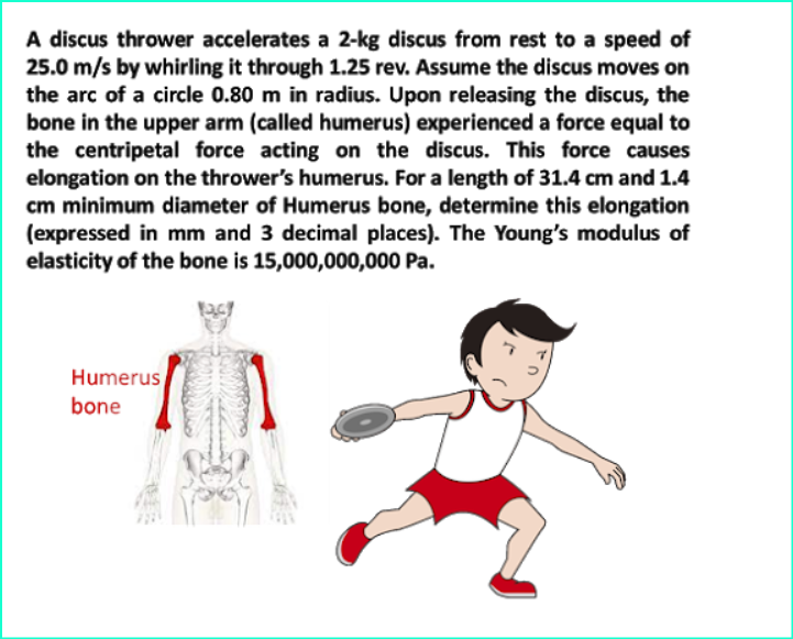 Solved A discus thrower accelerates a 2-kg discus from rest | Chegg.com