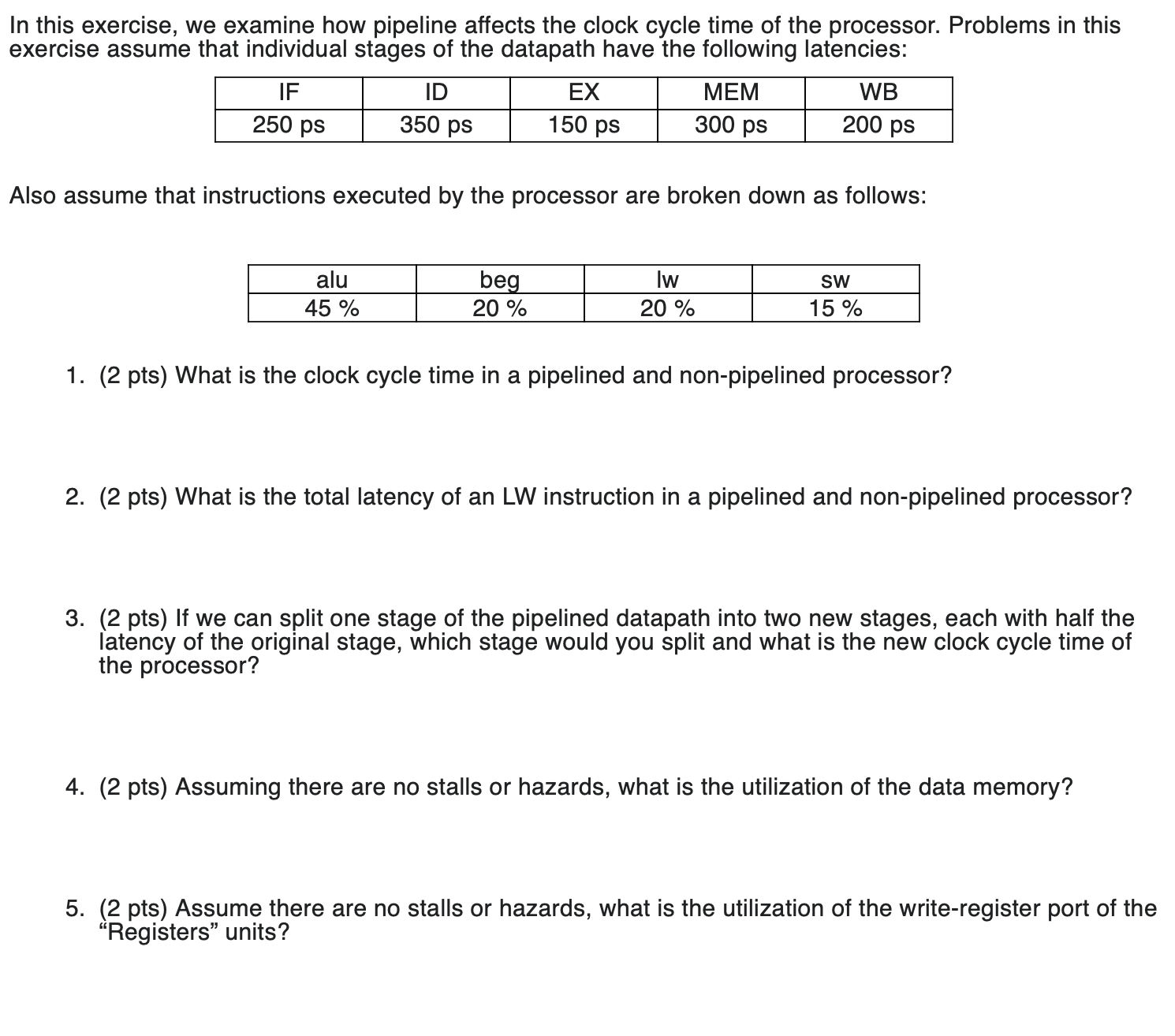 Solved In this exercise, we examine how pipeline affects the | Chegg.com