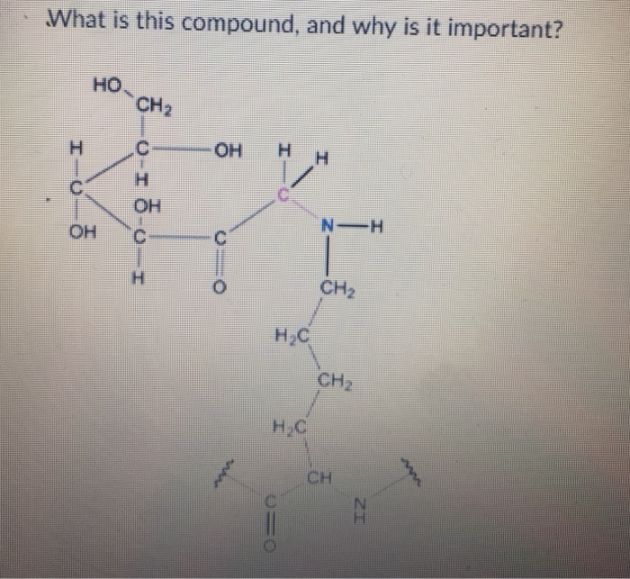 Solved What is this compound, and why is it important? Ho. | Chegg.com