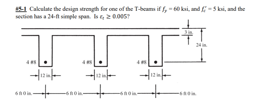 Solved #5-1 Calculate the design strength for one of the | Chegg.com