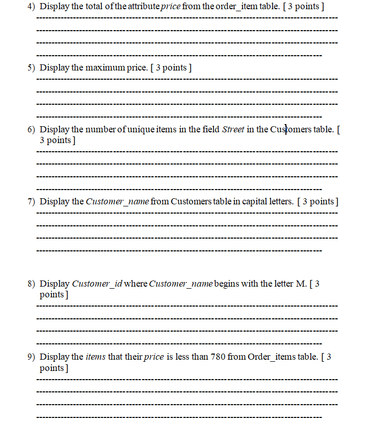 Solved Part1: Database Creation with SQL [70 points ] 1) | Chegg.com