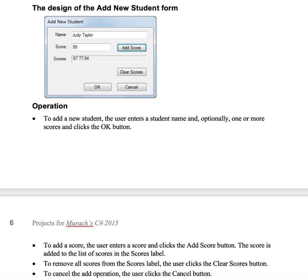 Solved Project 2-2 Maintain student scores For this project, | Chegg.com