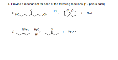 Solved Provide a mechanism for each of the following | Chegg.com