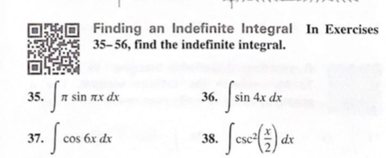 Solved Finding an Indefinite Integral In Exercises 35-56, | Chegg.com