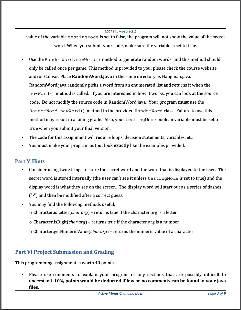 Project 1 Part I Overview This homework assignment | Chegg.com