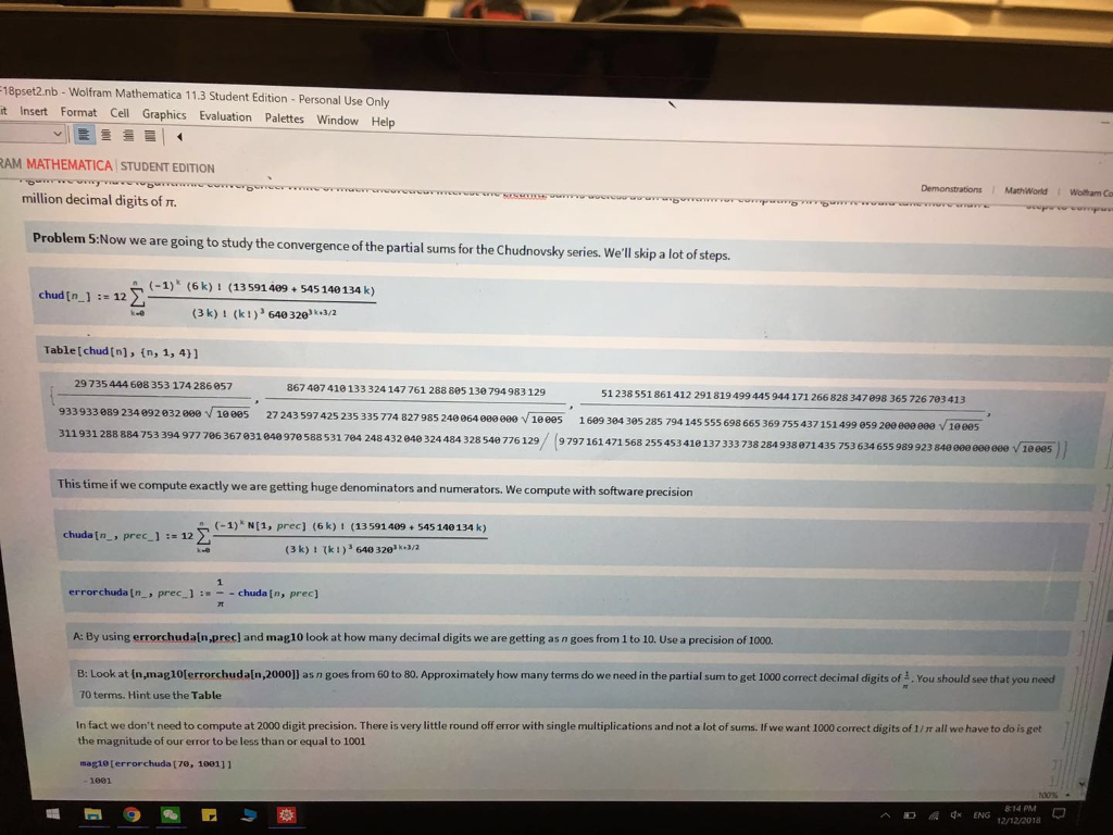 problem 5. this is a wolfram mathematica problem, so | Chegg.com