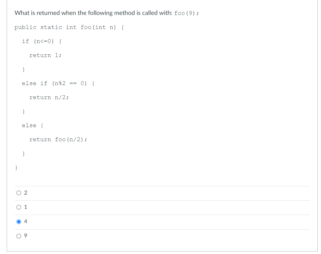 Solved What is returned when the following method is called | Chegg.com Solved What is returned when the following method is called | Chegg.com