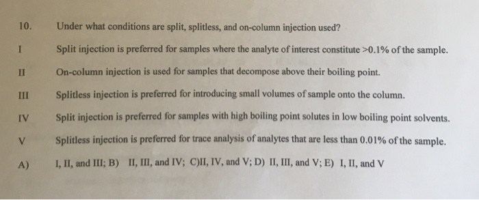 Solved 10. Under what conditions are split, splitless, and | Chegg.com