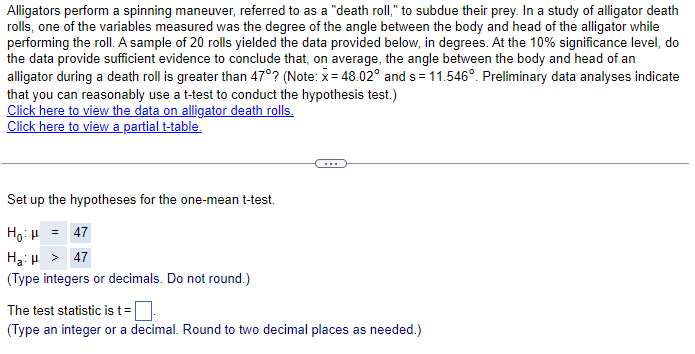 Solved Alligators perform a spinning maneuver, referred to | Chegg.com