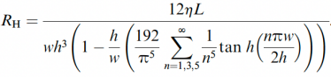 Solved Calculate RH. 𝜂 = 1.0×10−3 Height, h = 40μm Length, | Chegg.com