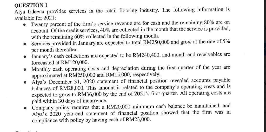 Solved Determine the service revenue earned that will appear | Chegg.com