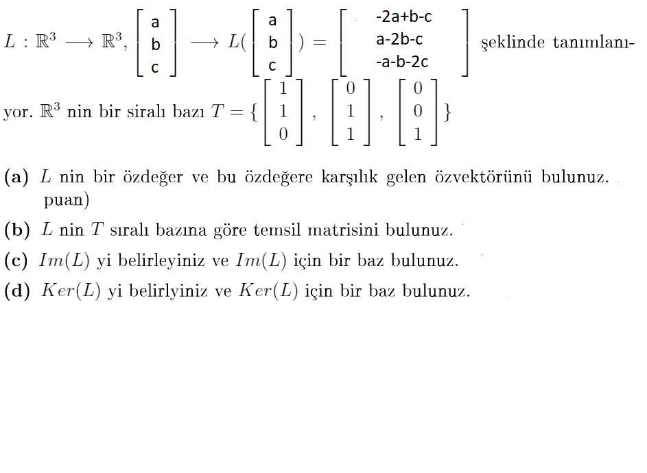 Solved L:R3 R3,⎣⎡abc⎦⎤ L⎝⎛⎣⎡abc⎦⎤⎠⎞=⎣⎡−2a+b−ca−2b−c−a−b−2c⎦⎤ | Chegg.com