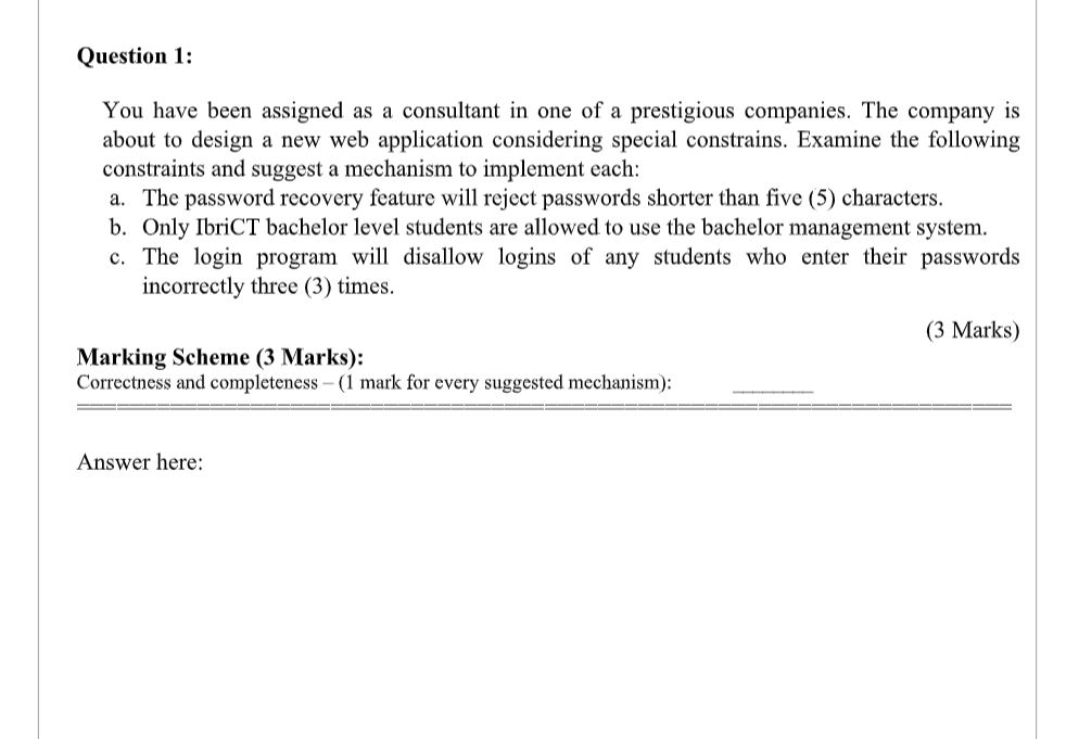 Question 1: You have been assigned as a consultant in | Chegg.com