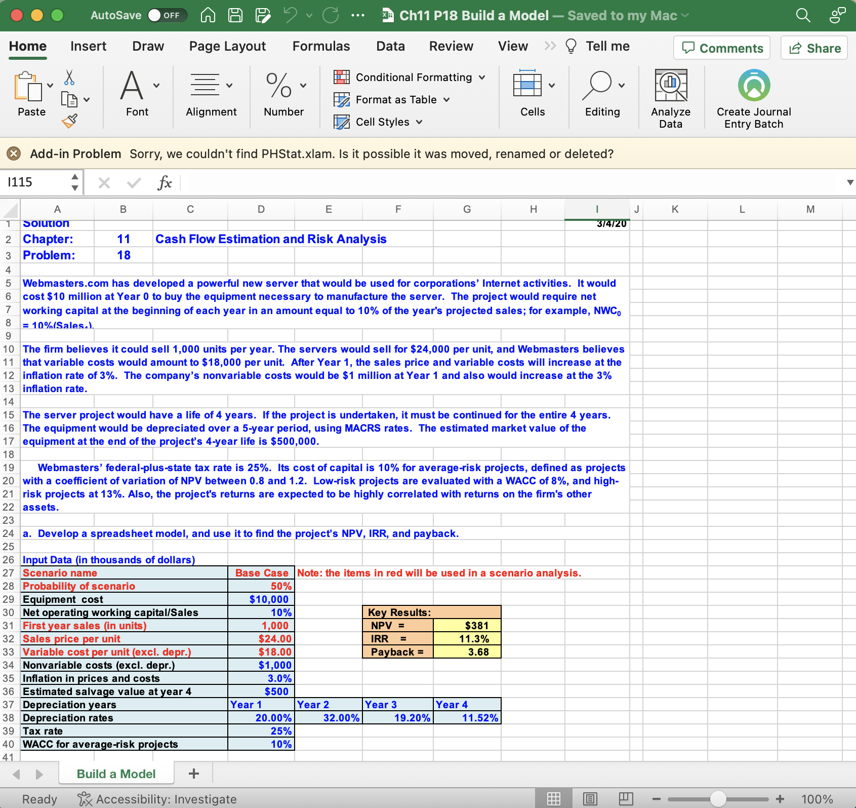 b. Now conduct a sensitivity analysis to determine | Chegg.com
