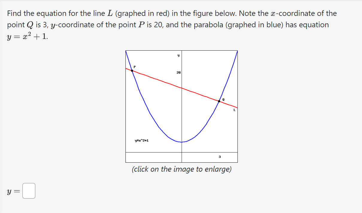 Solved Find the equation for the line L (graphed in red) in | Chegg.com
