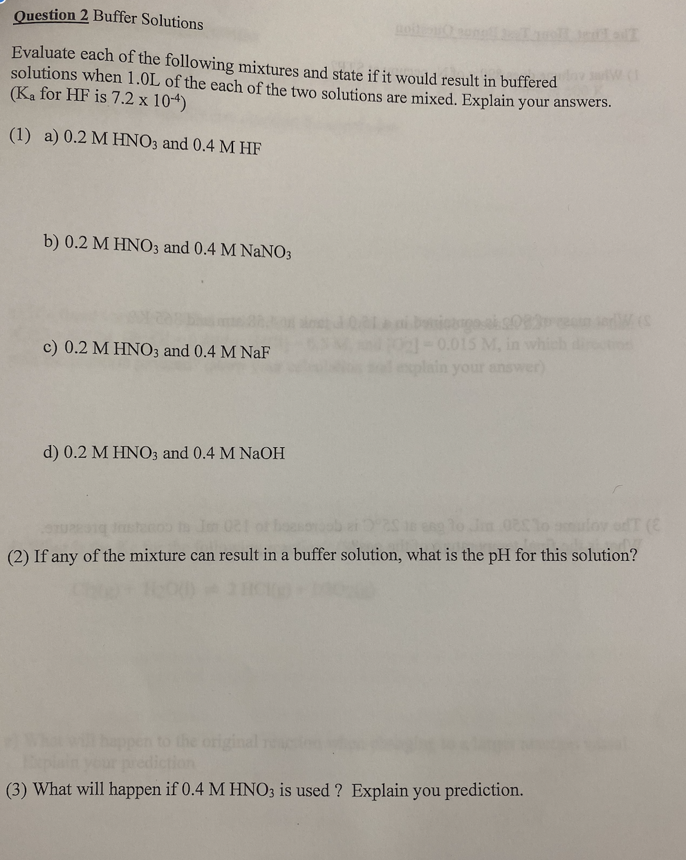Solved Evaluate each of the following mixtures and state if | Chegg.com