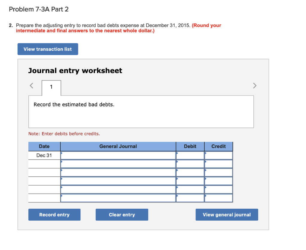 Solved Problem 7-3A Aging accounts receivable and accounting | Chegg.com