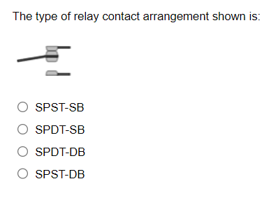 Solved The type of relay contact arrangement shown is: | Chegg.com