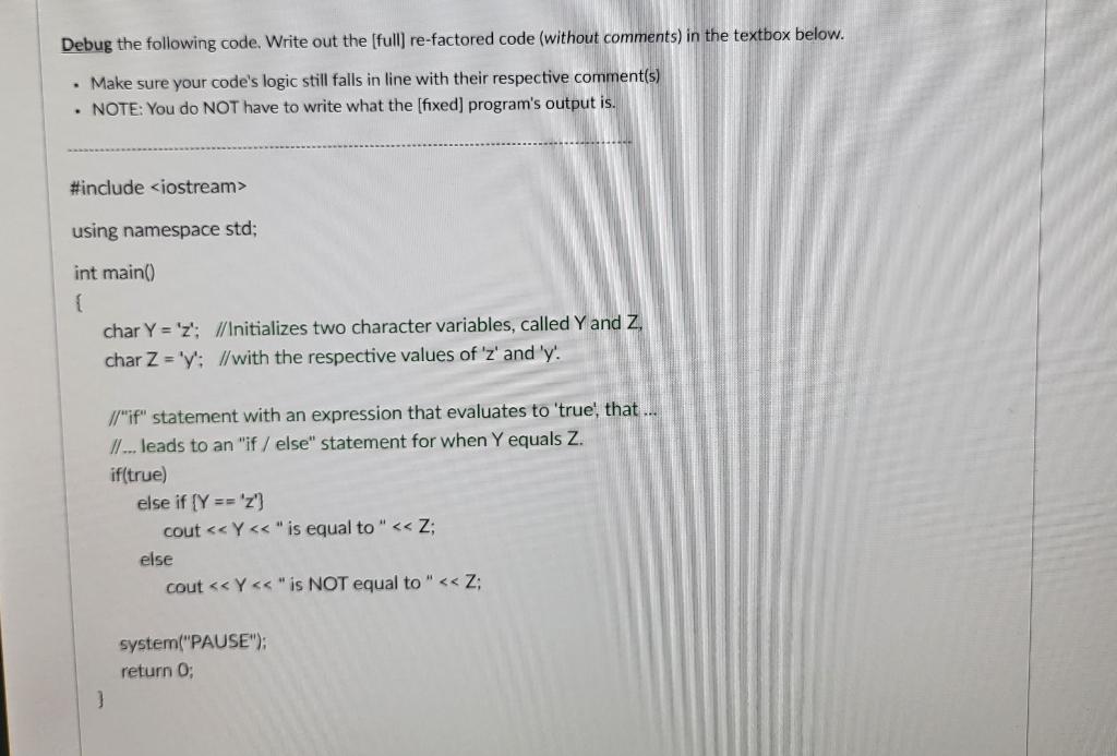 Debug The Following Code Write Out The [full]