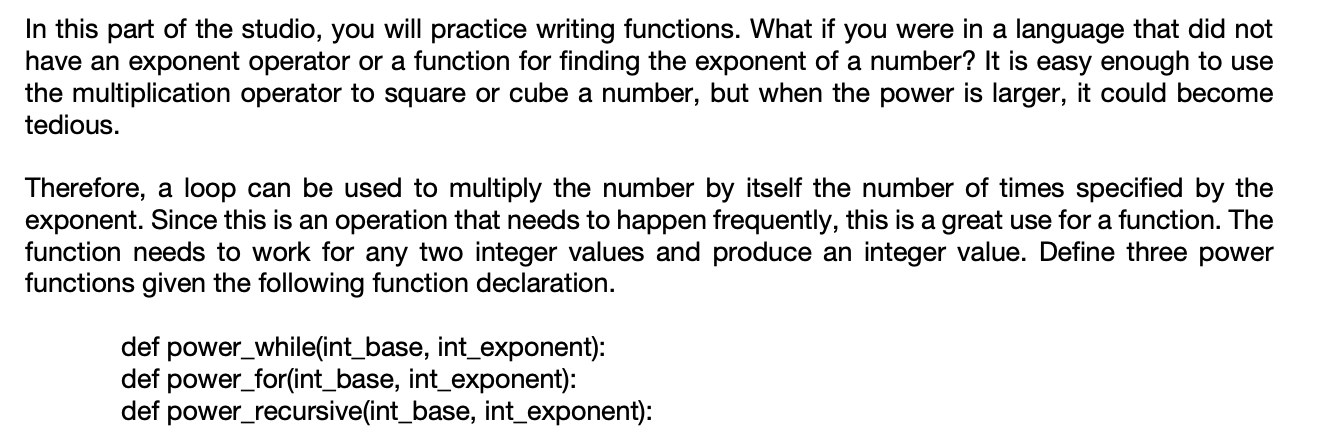 Solved you will practice writing functions. What if you were | Chegg.com
