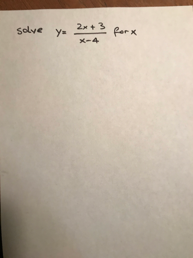 Solved Solve Y 2x 3 Forx Chegg