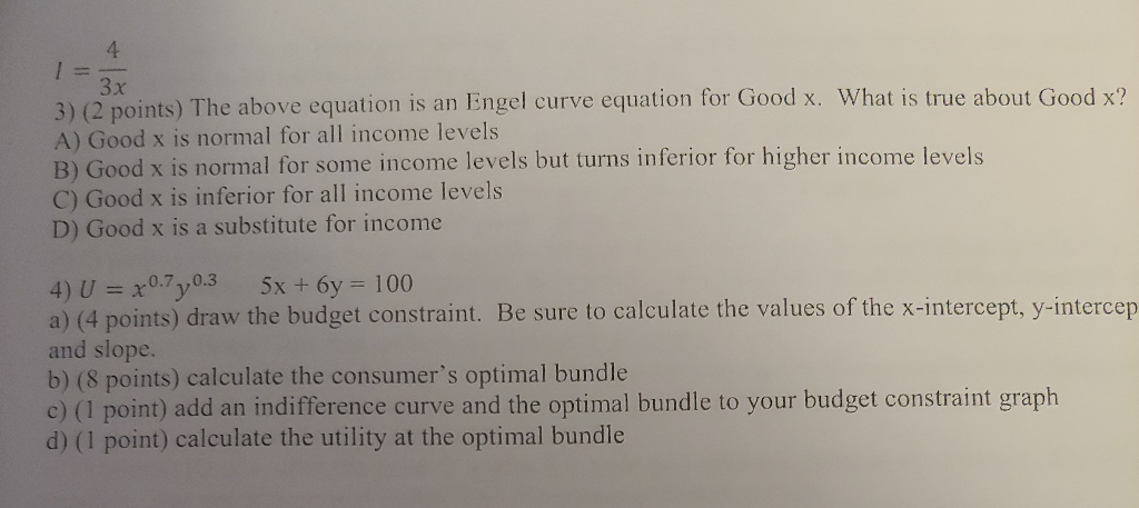 Solved 1 = 3x 3) (2 points) The above equation is an Engel | Chegg.com