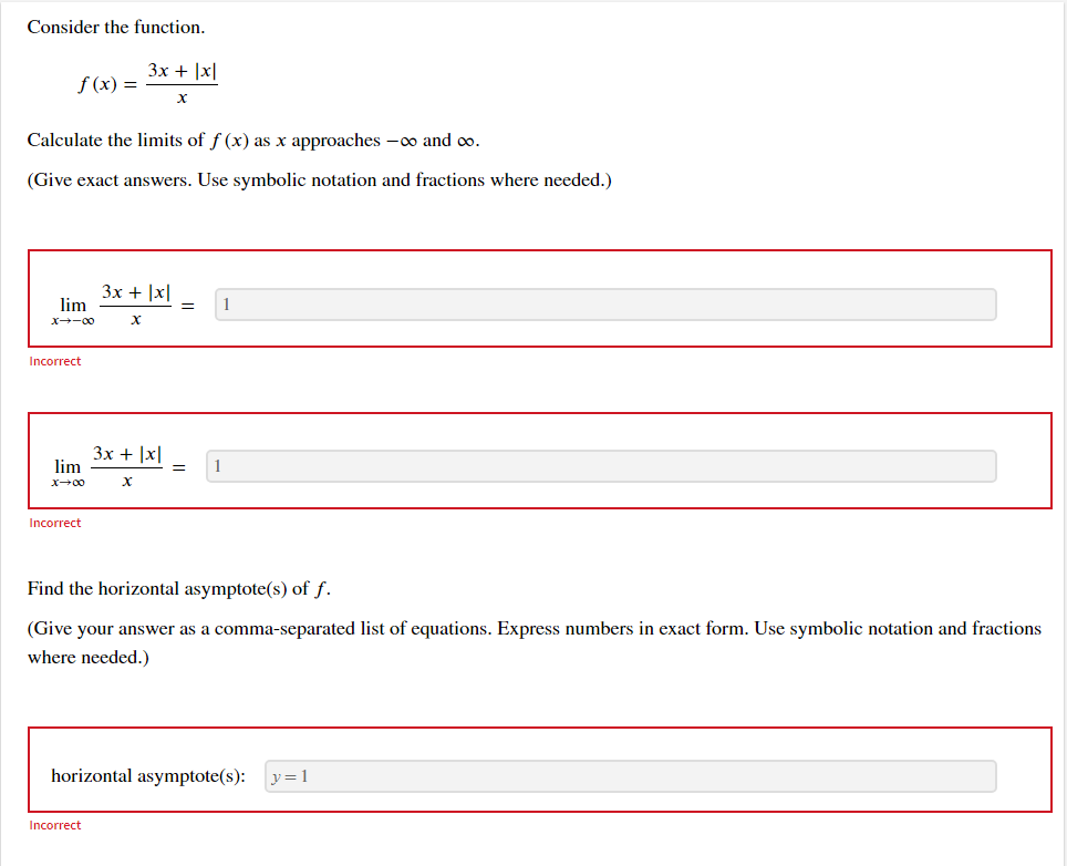 Solved Consider the function. f(x)=x3x+∣x∣ Calculate the | Chegg.com
