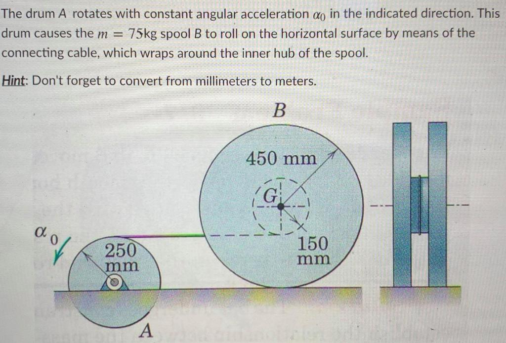Solved For spool B, if the mass moment of inertia | Chegg.com
