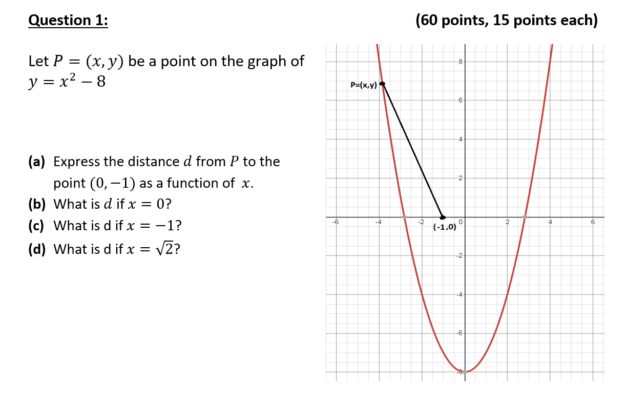 Solved Question 1: (60 points, 15 points each) Let P = (x, | Chegg.com Solved Question 1: (60 points, 15 points each) Let P = (x, | Chegg.com