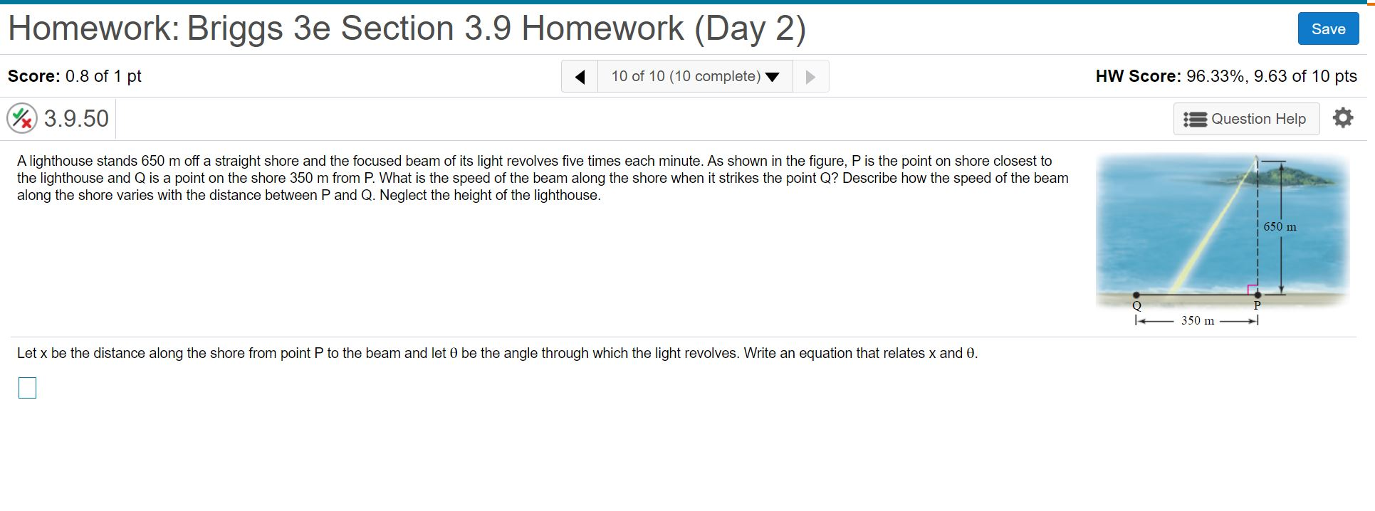 Solved Homework: Briggs 3e Section 3.9 Homework (Day 2) Save | Chegg.com