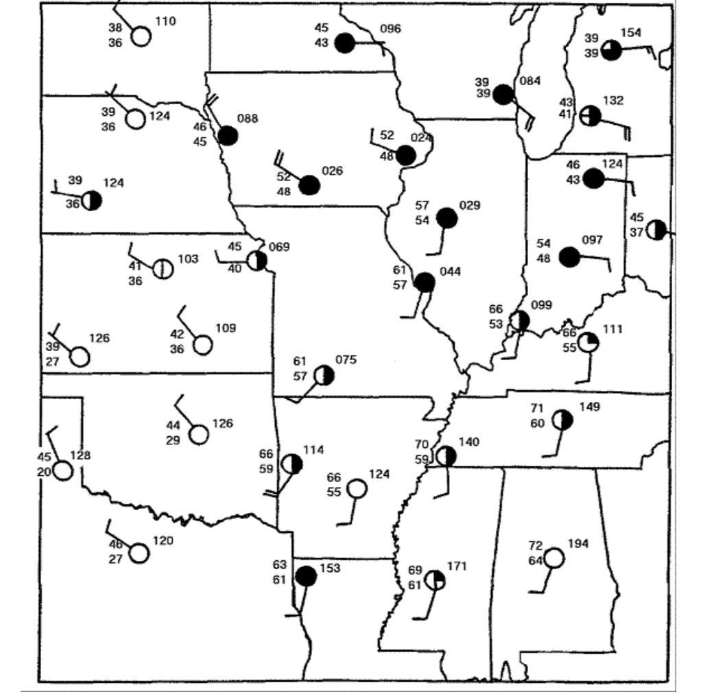 Solved 1a. Draw isotherms on the map. Use temperature | Chegg.com