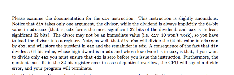 Solved Consider the following incomplete Intel assembly | Chegg.com