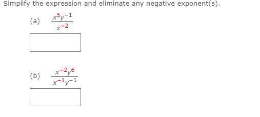 Solved Simplify the expression and eliminate any negative | Chegg.com