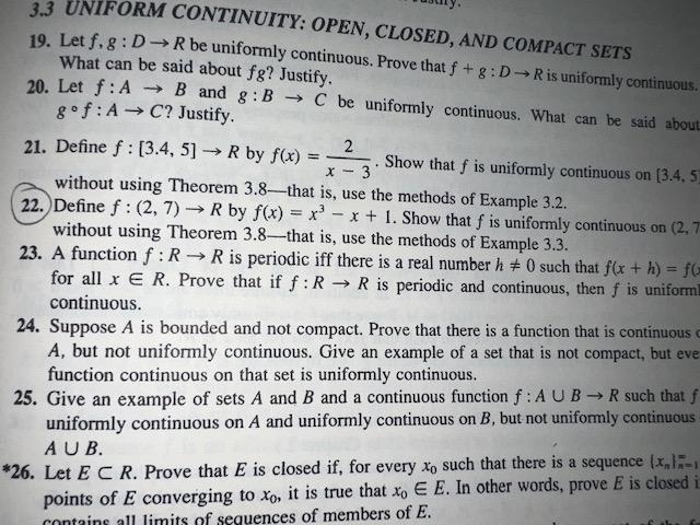 Solved 19. Let f,g:D→R be uniformly continuous. Prove that | Chegg.com