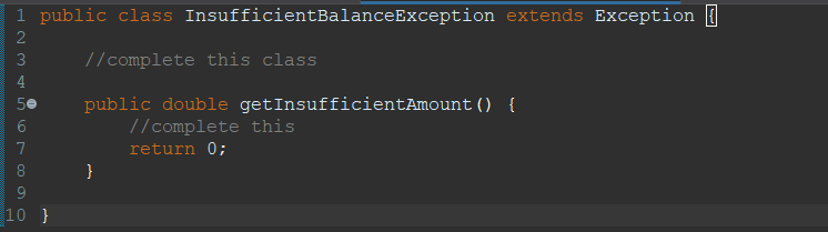 Solved The EWallet class deductBalance(double amount) method | Chegg.com