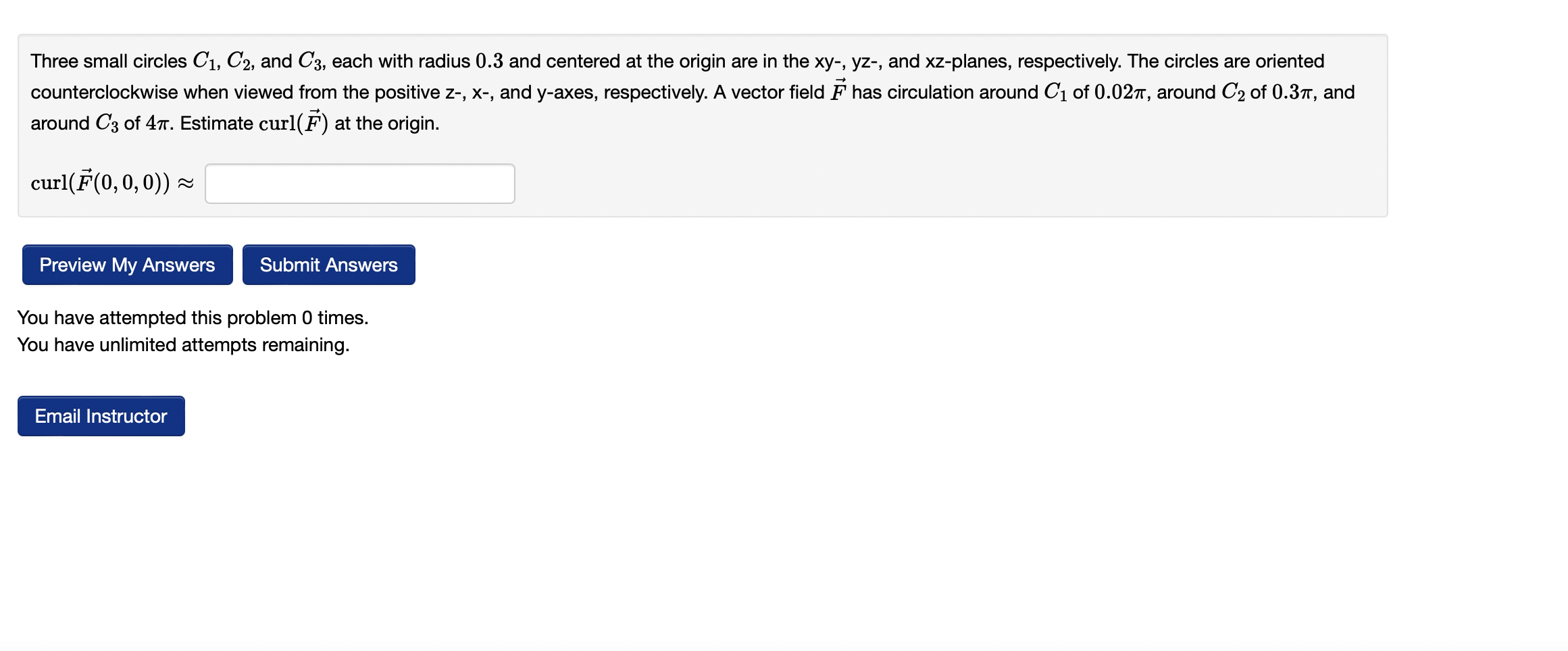 Solved Three small circles C1,C2, and C3, each with radius | Chegg.com