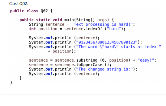 Solved Class Q02: public class Q02 { public static void | Chegg.com