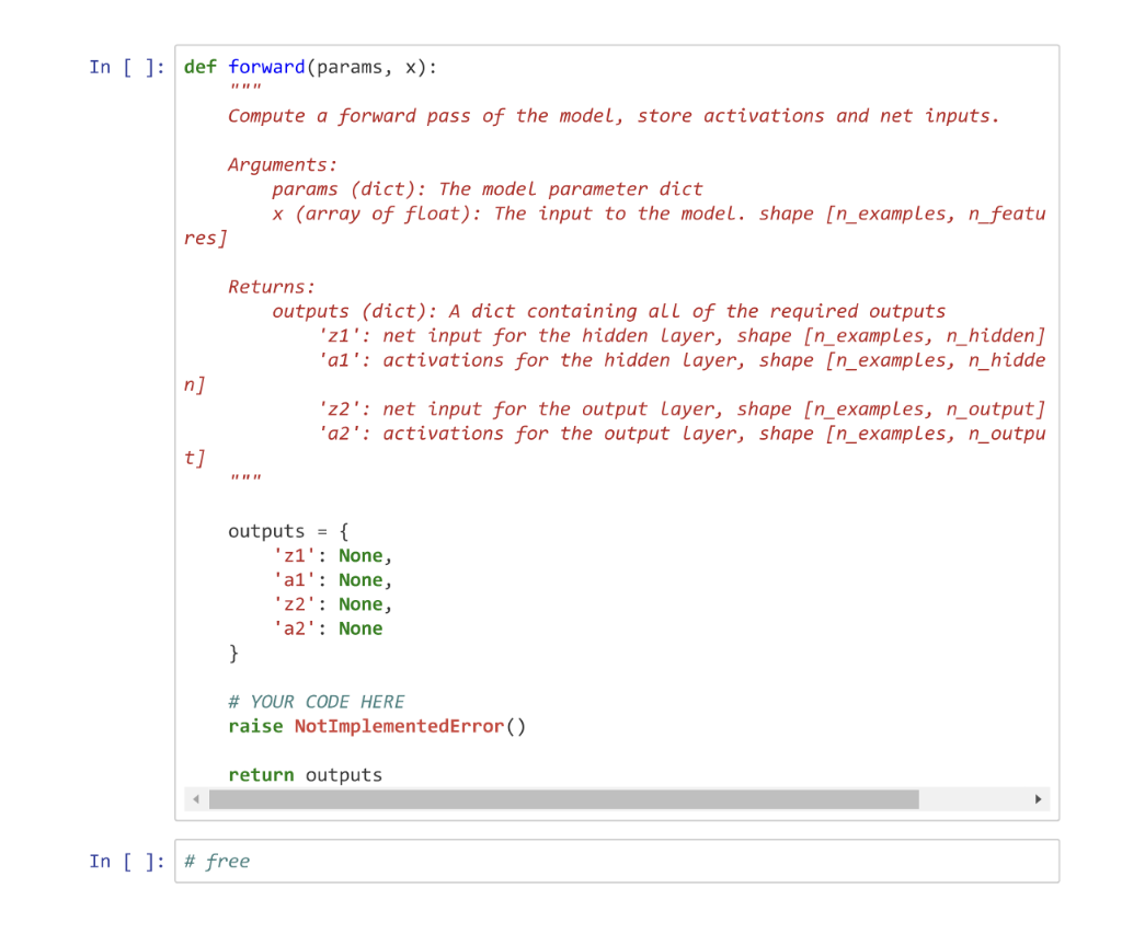Task 3: Forward pass Here you will perform a forward | Chegg.com