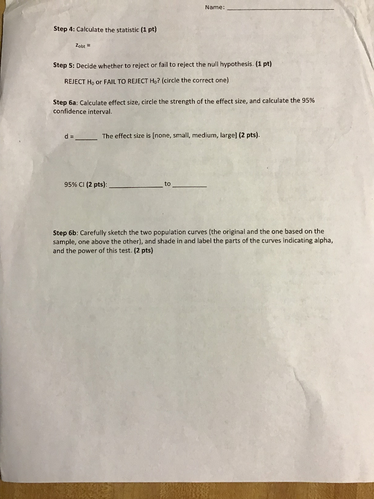Solved Psych 5: Statistics Worksheet 5: The New Statistics- | Chegg.com
