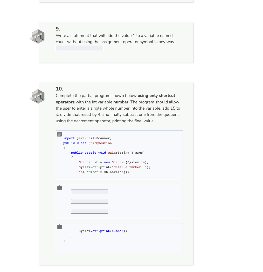 Solved 9. Write a statement that will add the value 1 to a | Chegg.com