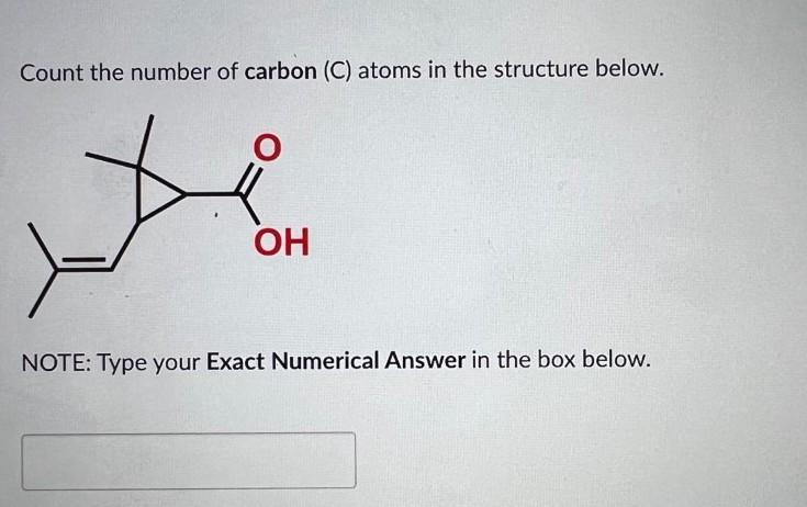 Solved Count the number of hydrogen (H) atoms in the | Chegg.com