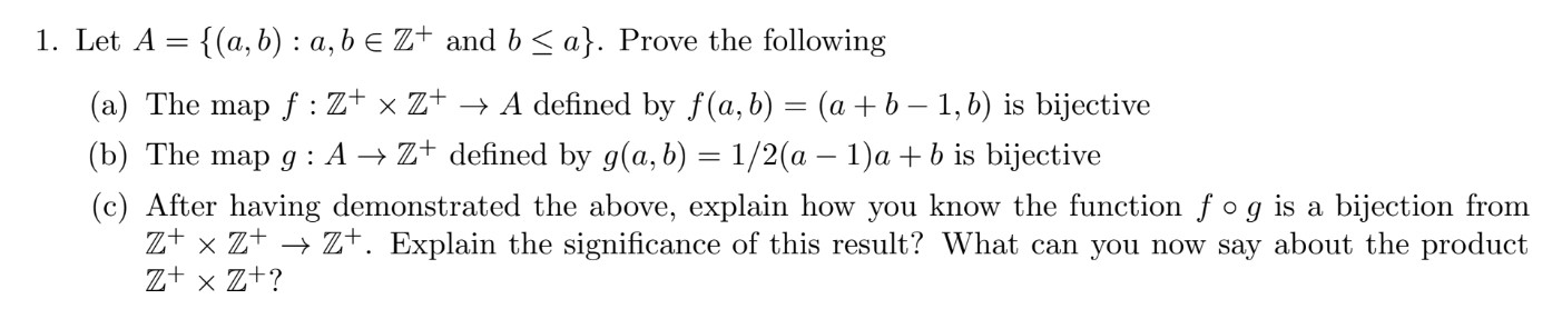 Let A={(a,b):abinZ+and {:b≤a}. ﻿Prove the | Chegg.com