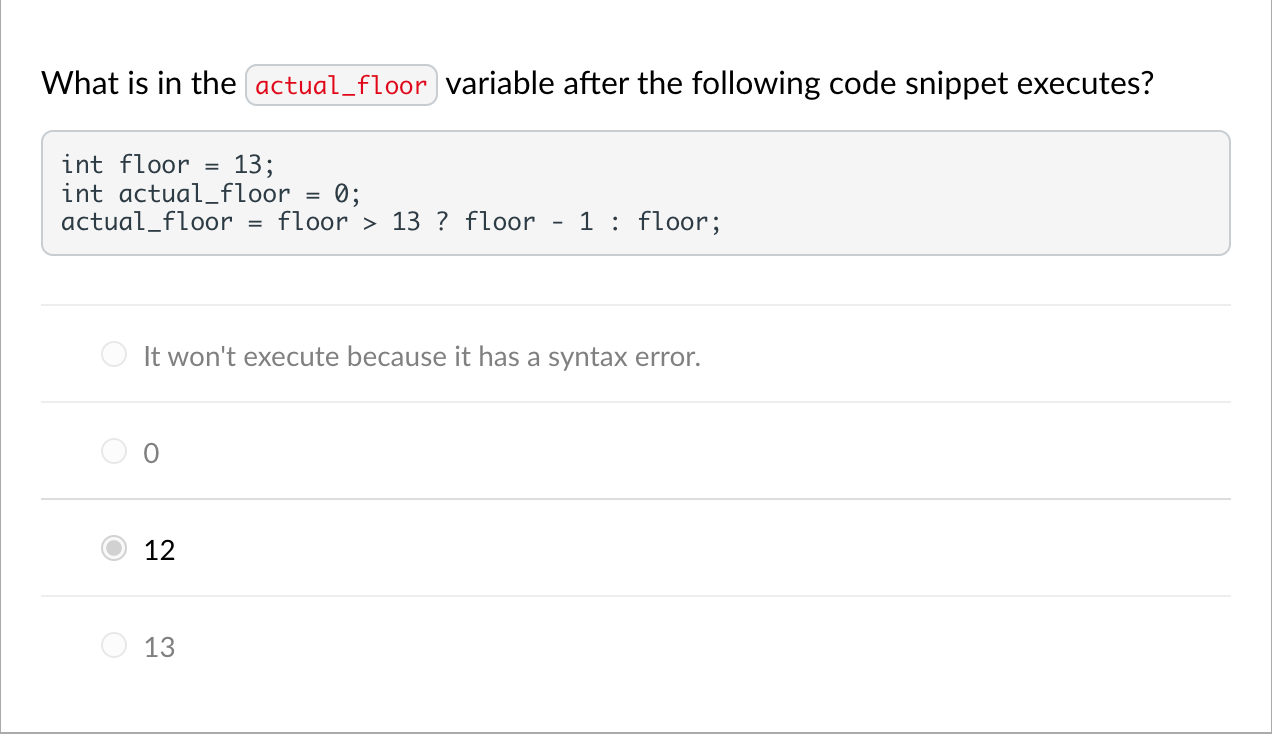 Solved What is in the actual_floor variable after | Chegg.com